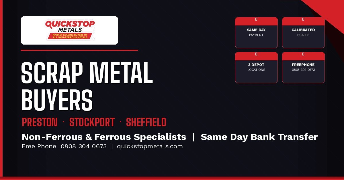 Scrap Metal Prices UK Today Per KG & Per Tonne | QuickStop Metals